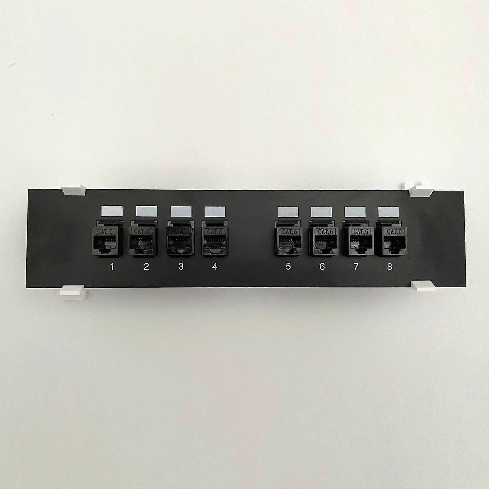 CAT6 Straight Extender Patch Panel Wall-Mount RJ45 Networking Bracket ...