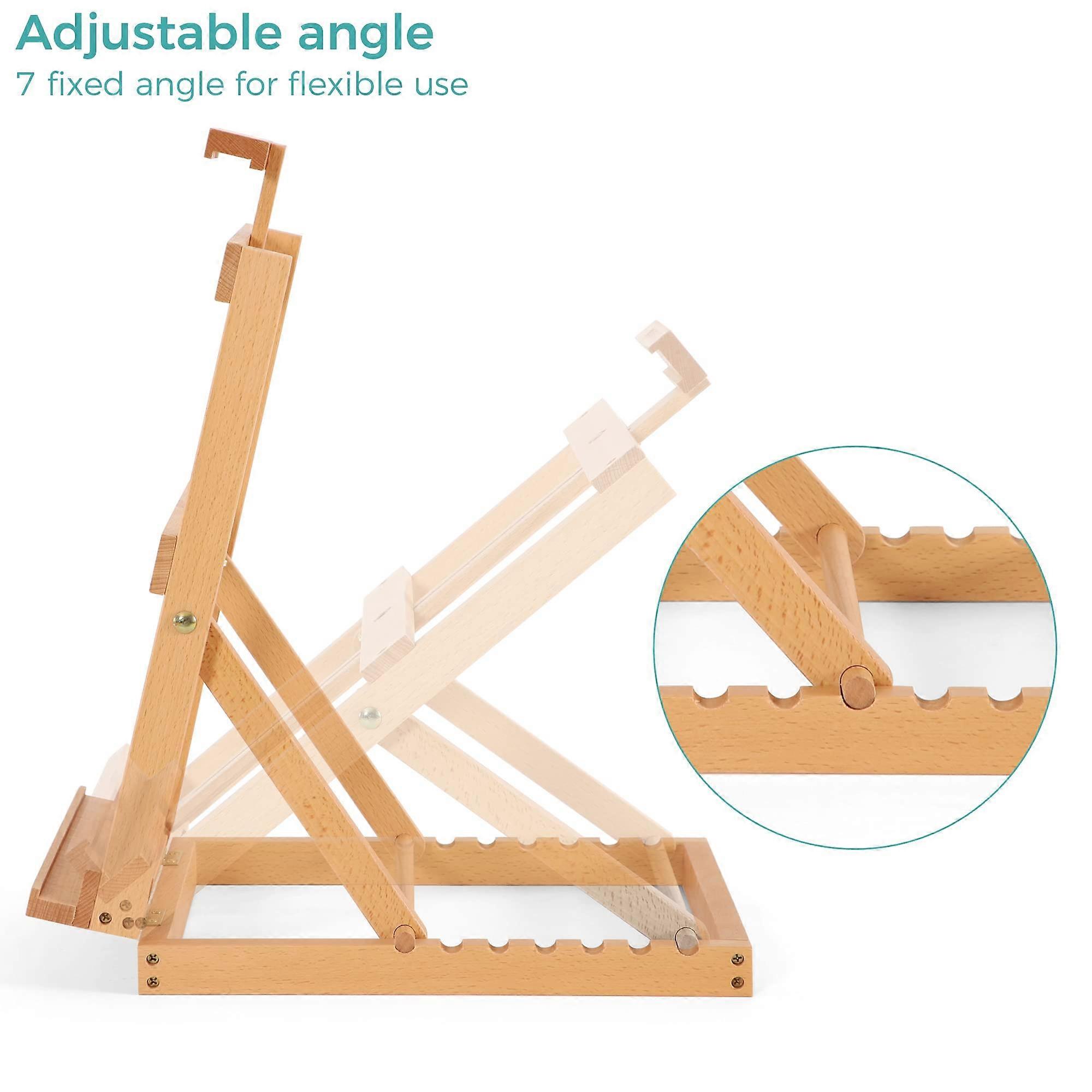 Heavy Duty Wooden H-Frame Tabletop Easel Holds Canvas up to 23 ...