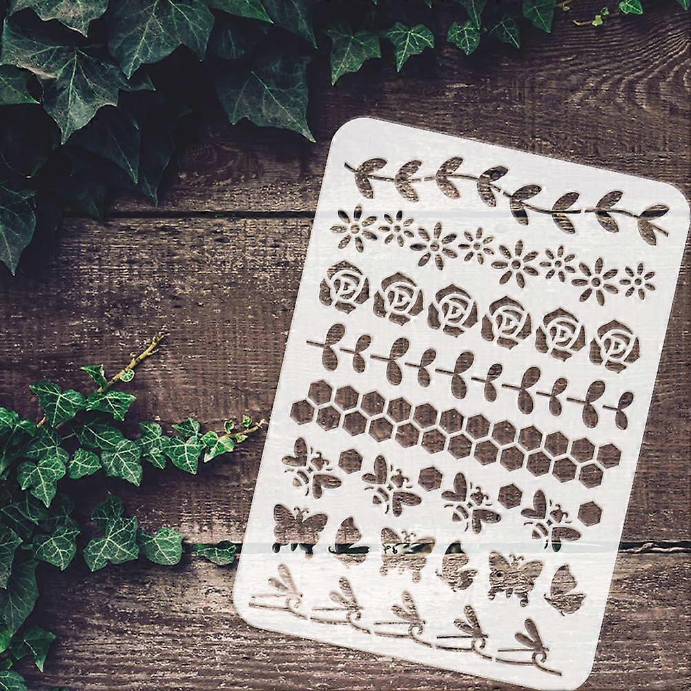Spring Border Painting Stencil 8.3x11.7inch Floral Designs Border ...