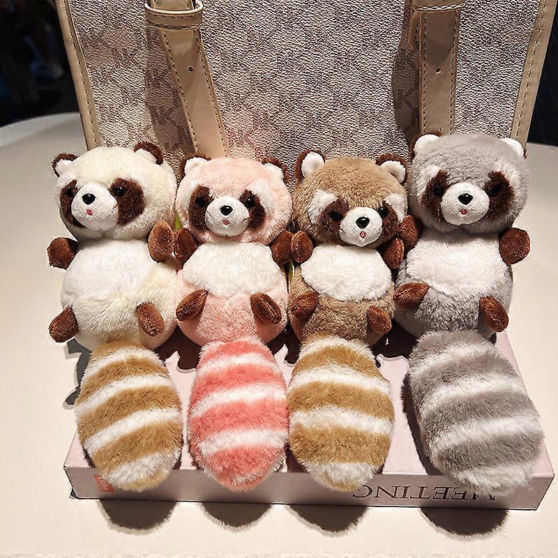 2PC Plush raccoon plush cute couple small pendant wedding doll ragdoll ...