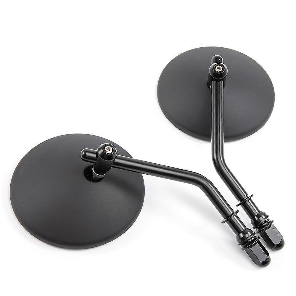 Universal Motorcycle 8/10mm Chrome Retro Round Rearview Mirrors For ...