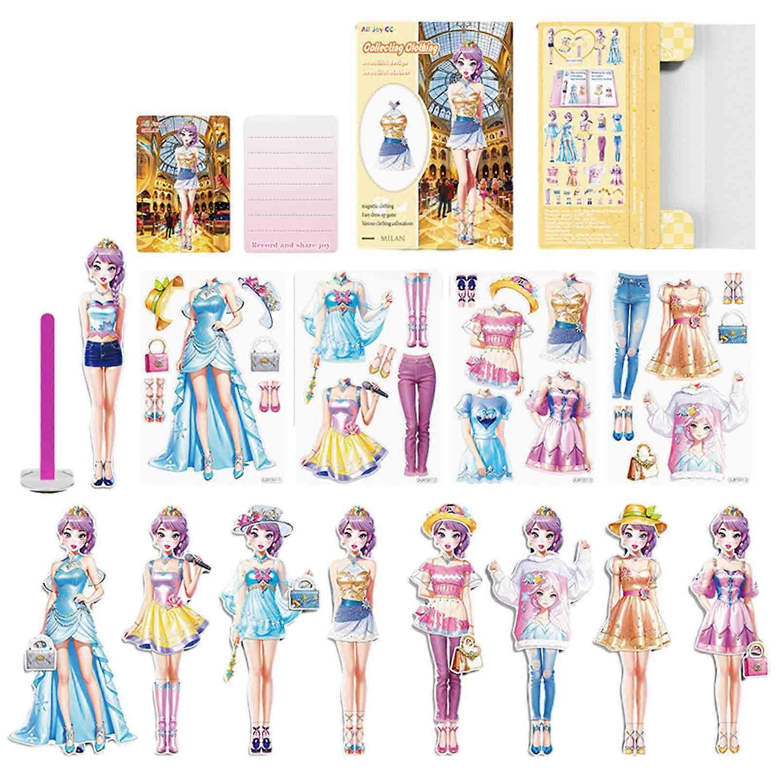 Magnetic Paper Dolls, Dress Up Doll Puzzle, Magnetic Princess Dress Up ...