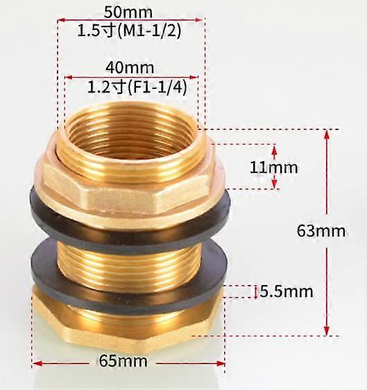 DWW-2 Pices DN40 Laiton Rservoir d'eau Tuyau d'eau Raccord Adaptateur ...