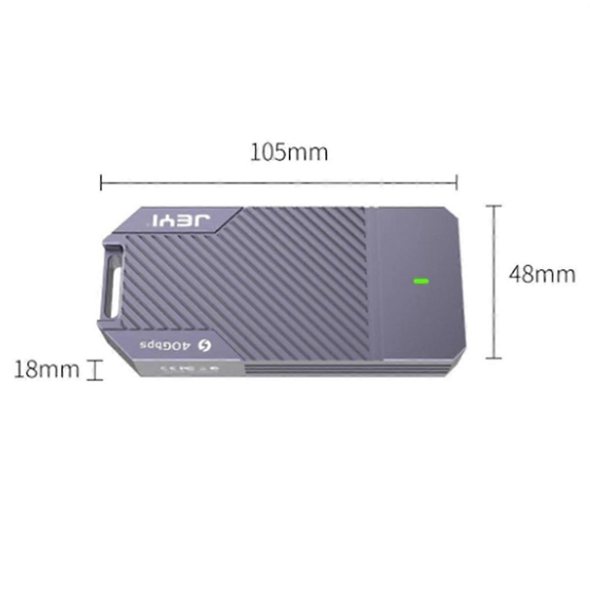 NVMe SSD Box Enclosure USB4.0 40Gbps Aluminum Portable Hardisk External ...