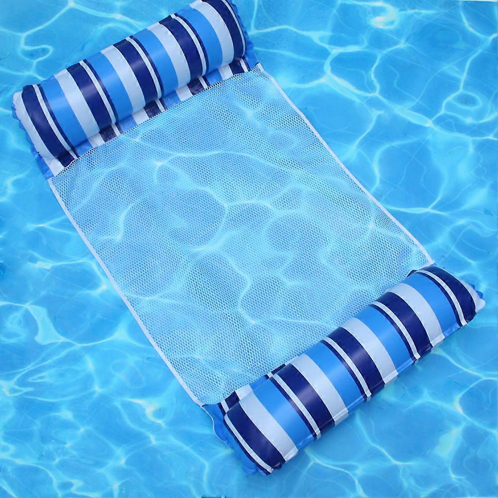 PVC Water Hammock Recliner Stripe Mesh Inflatable Floating Bed Air ...