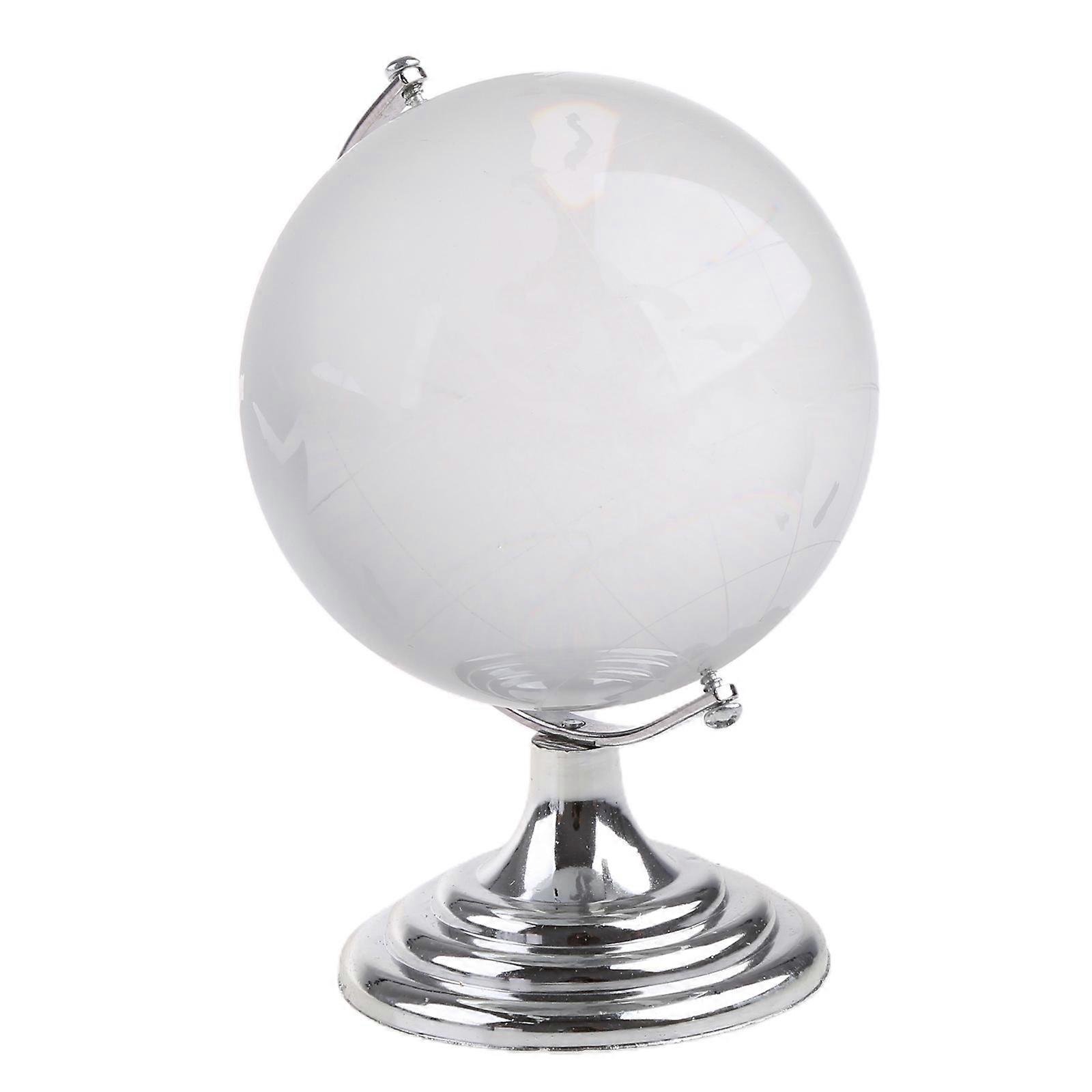 Crystal Globe Mini Crystal Ball Sphere Display Globe Round Earth World ...