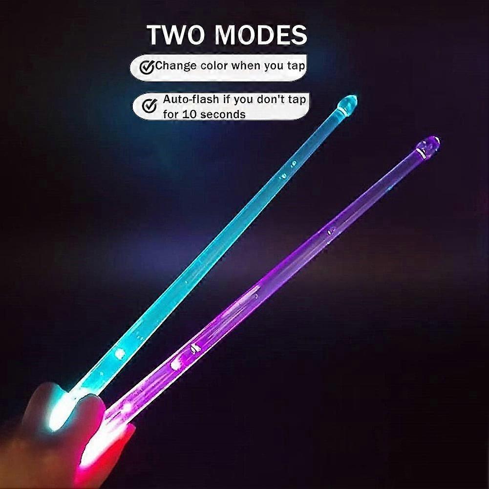 Light Up Drum Sticks Rechargeable 15 Color Changing Led Drumsticks ...