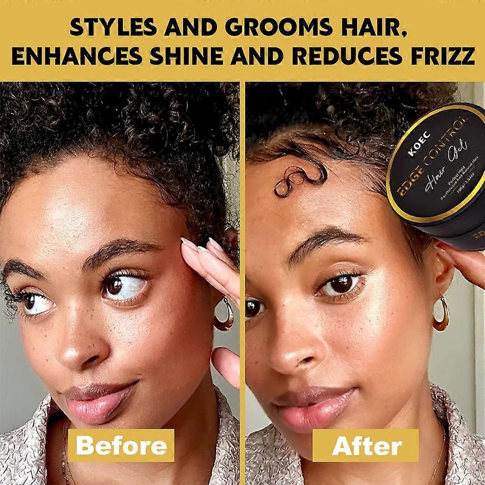 Strong Hold Edge Control Gel with Castor Oil, Non-Greasy, Non-Flaking ...