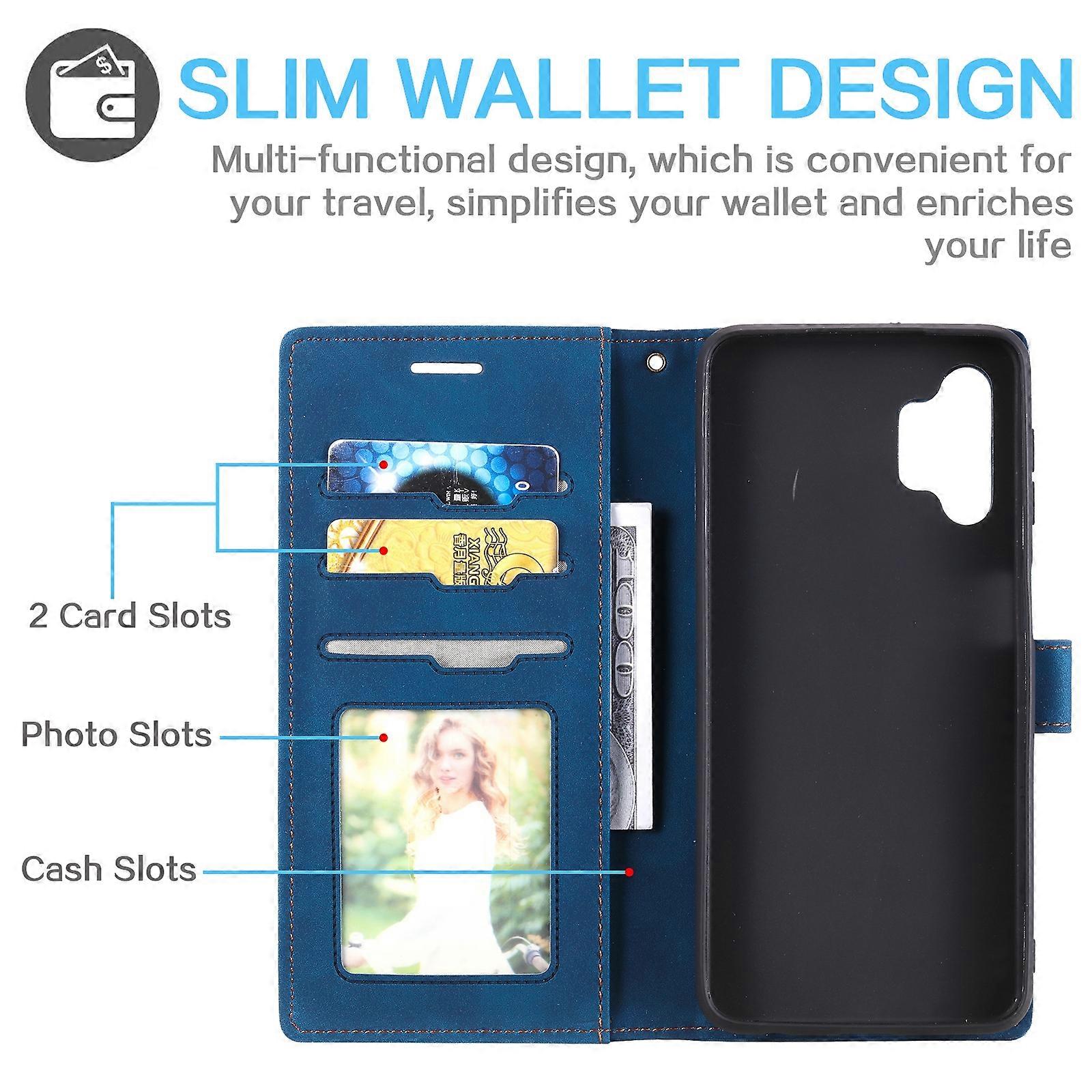 For Samsung Galaxy A32 5G Skin Feel Anti-theft Brush Horizontal Flip ...