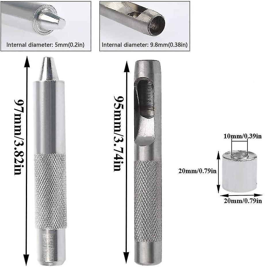 Grommet Eyelets Kit, 100 Sets Eyelets 10mm Eyelets, Tarpaulin Repair ...