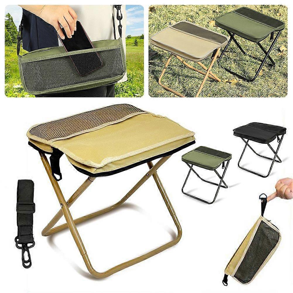Foldable Backpack Stool Portable Lightweight Camping Chair for Hiking ...