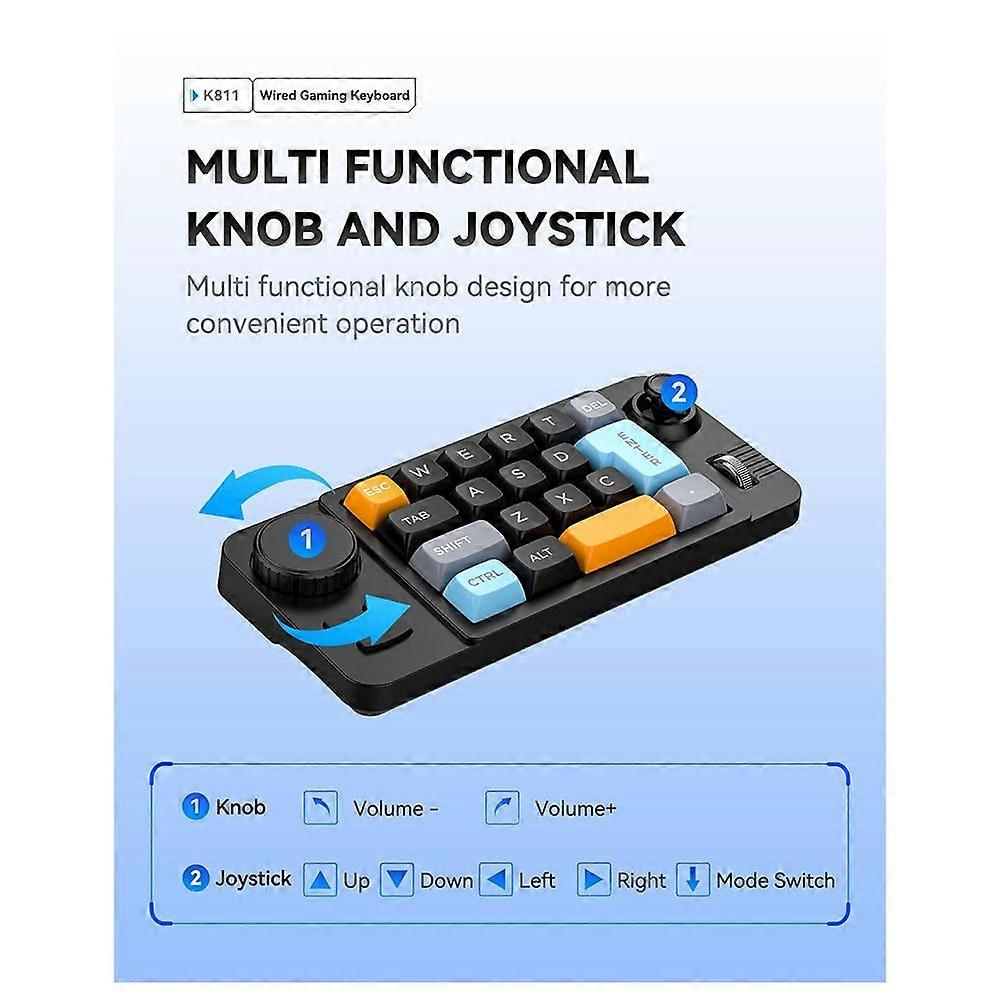 19-Key Macro-Defined Joystick Dual-Wheel RGB Hot-Swappable Macro ...
