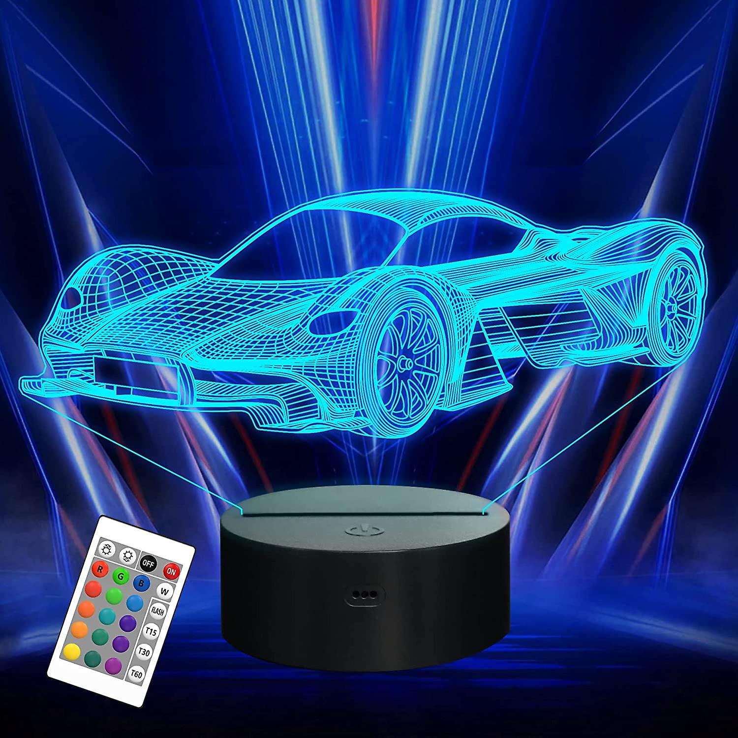 Hologram Controller 3d Night Light For Kid, 16 Colors & Remote Dimmer ...