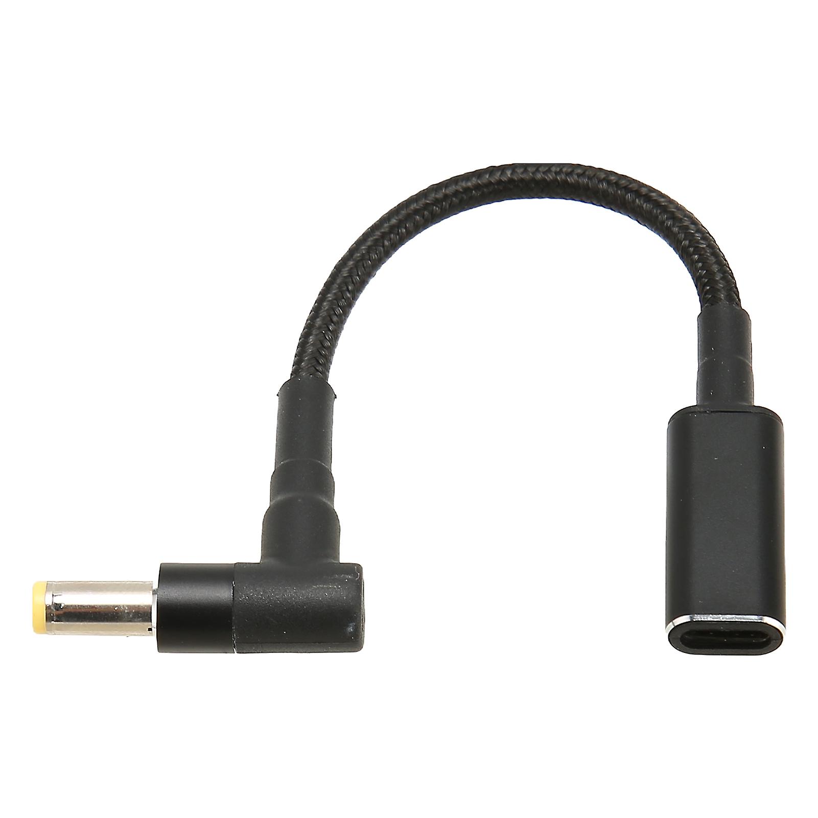 USB C til DC 5.5x2.5mm adapter nylonstrikket 100w Dual Chip Safe USB C ...