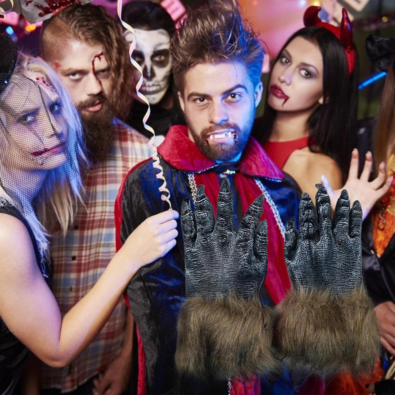Halloween Werewolf Mask with Claw Gloves Cosplay Accessory Set | Fruugo UK