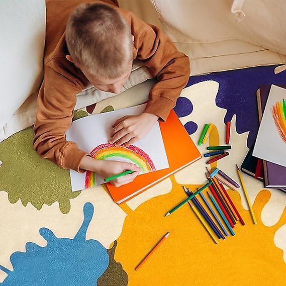 Art Bedroom Rug Machine Washable Kids Rug For Playroom Paint Splash ...