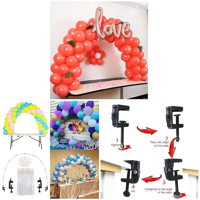 Large Balloon Arch Set Column Stand Base Frame Kit Birthday Wedding ...