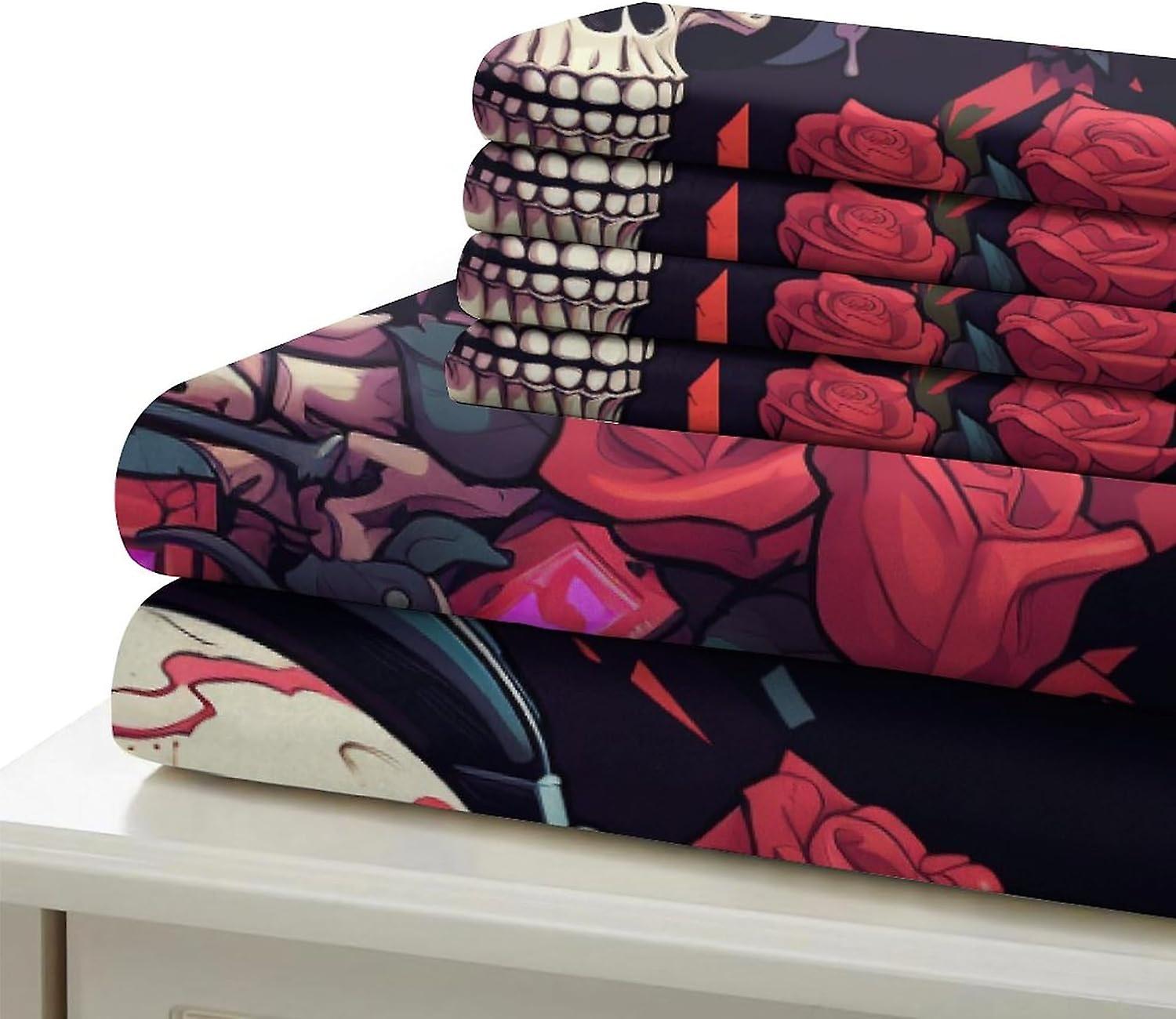 Human Skeleton Bedding Set 3D Game Controller Duvet Cover Set, Soft 100 ...