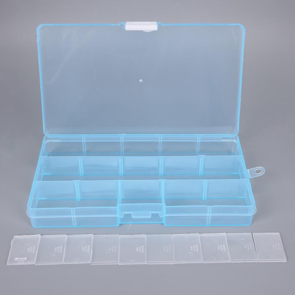 Plastic Storage Boxes 15 Slots Adjustable Packaging Transparent Tool ...