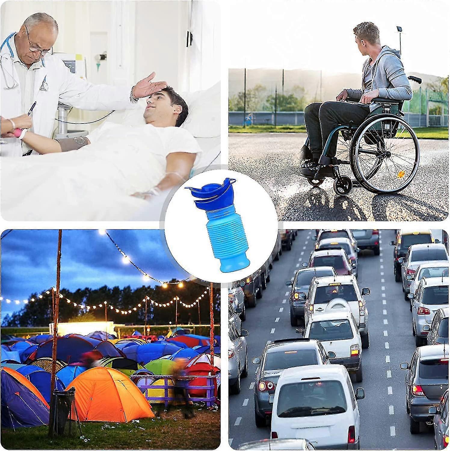 Emergency Urinal 750 Ml Portable Shrinkable Urinal Male Female Reusable ...