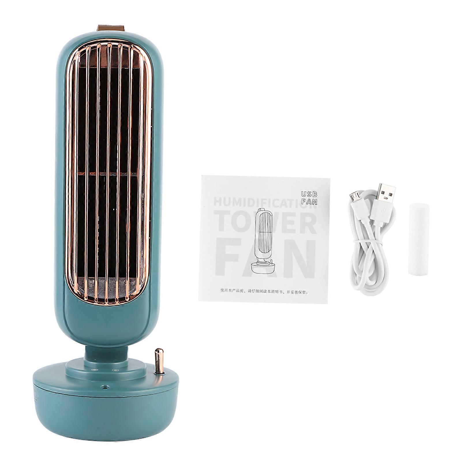 Portable Mini Vintage Tower shape Humidification Table Fan USB Spraying ...