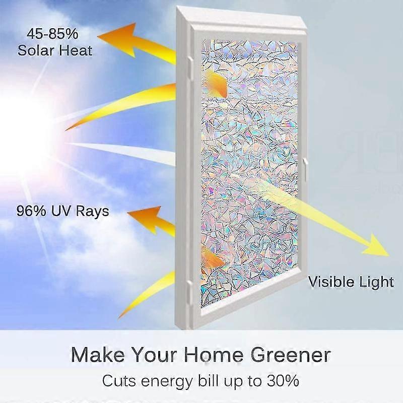 Barsinfi Window Privacy Film, Rainbow Window Clings, 3d Decorative ...