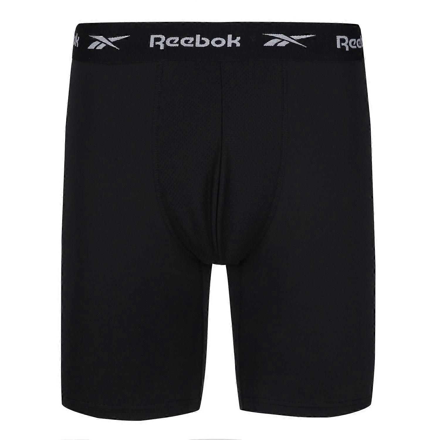 Reebok Hogan Mens Performance 3 Pack Medium Sports Trunks - Black/grey ...