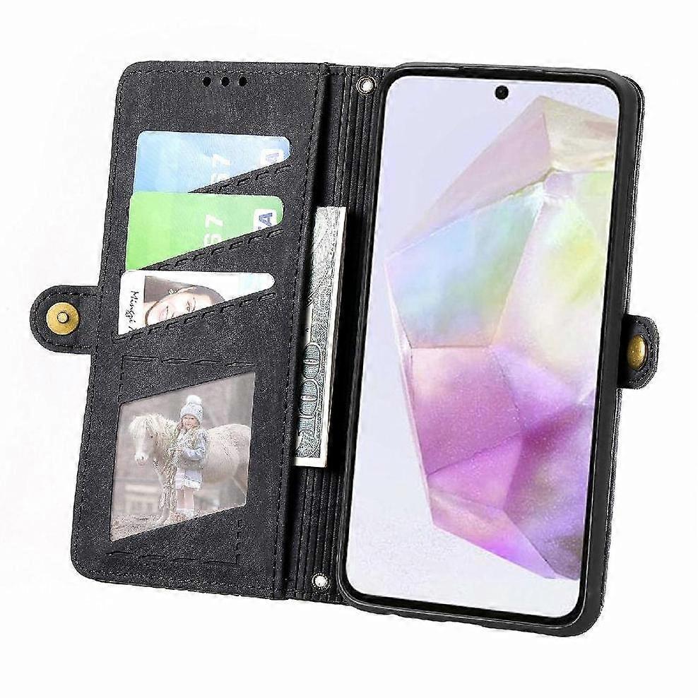 Flip Case For Samsung Galaxy A35 5G Leather Case Simple Business Flip ...