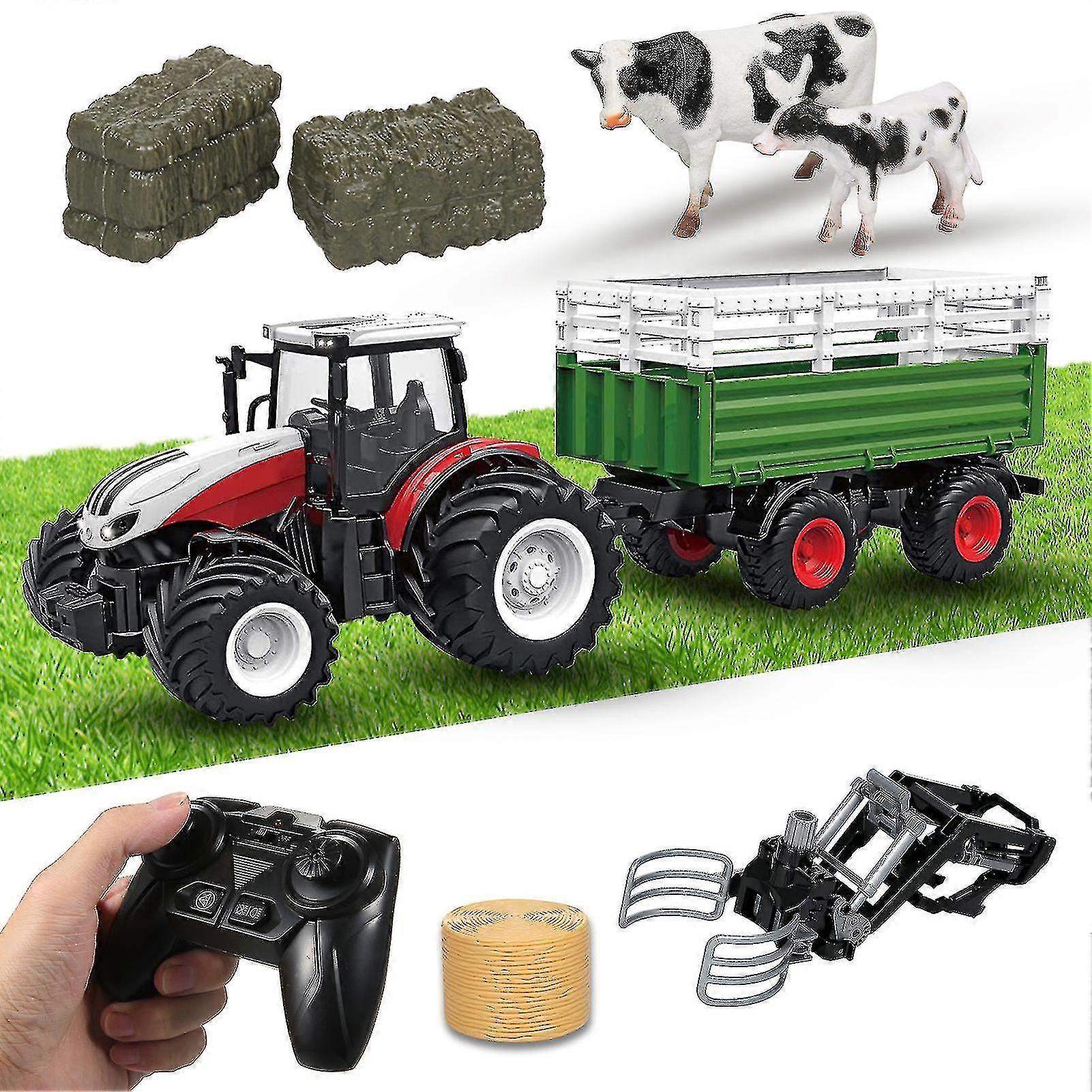 Remote Control Tractor, 1 : 24 Scale 2.4ghz Remote Control Tractor Toy ...