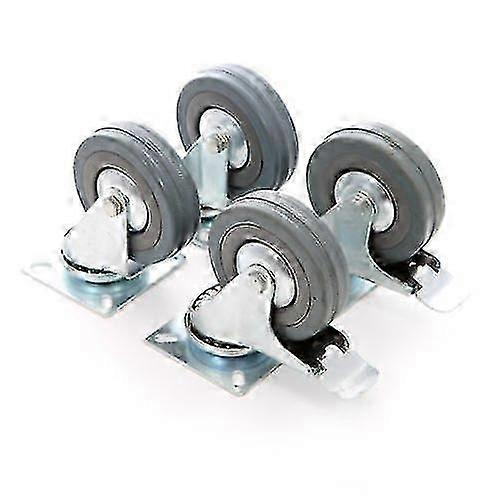 Set of 4 x Kabalo Swivel Heavy Duty GREY RUBBER 50mm (2 inch) Castor ...
