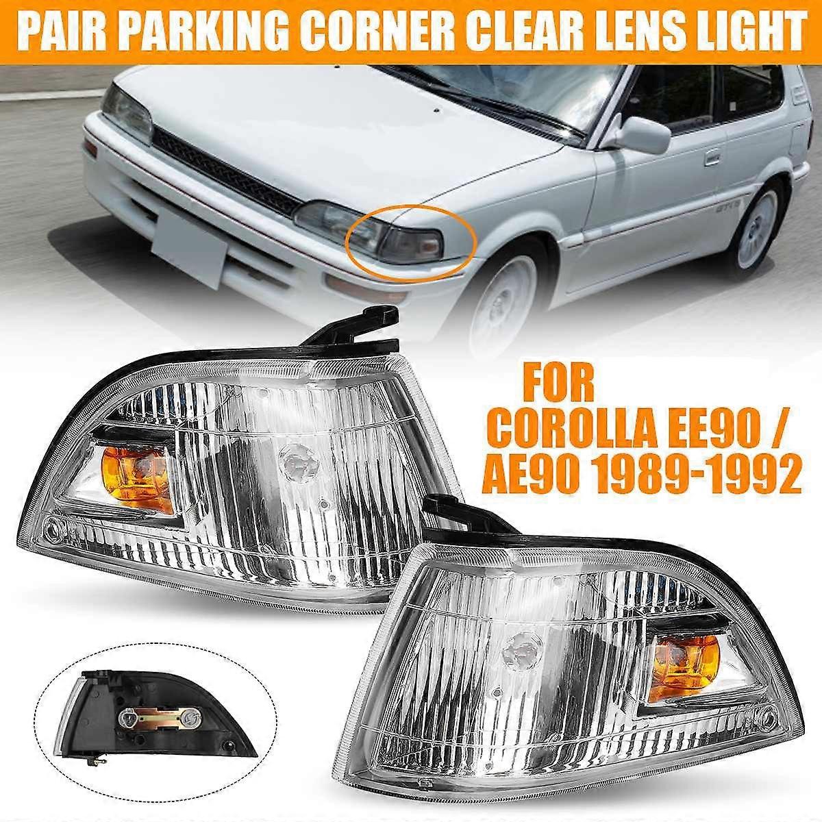 1 Pair Car Front Corner Lamp Signal Lamp Light for EE90 AE90 1989 1990 ...