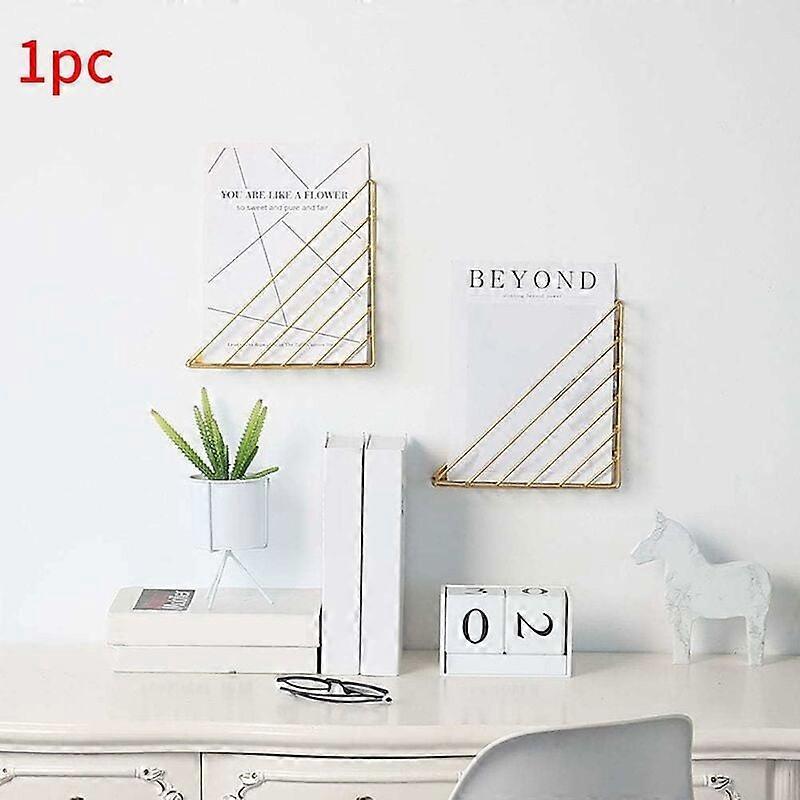 Wall-mounted magazine rack Triangular wall-mounted bookcase Wall ...