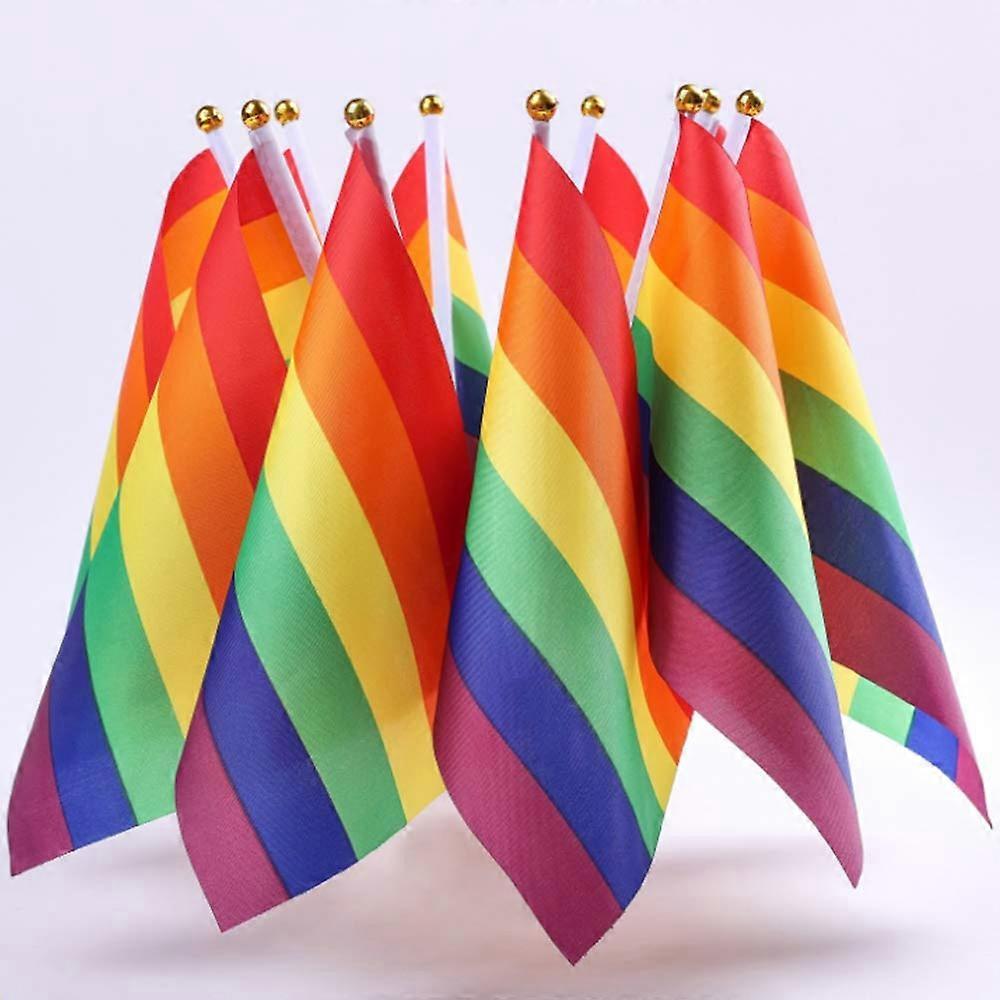 Vivid Color UV Resistant Rainbow Flags Peace Multicolored Flags Bright ...