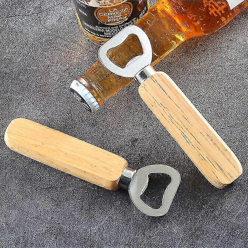 Bottle Openers 10pcs Wooden Handle Beer Bottle Opener Wine Beer Soda ...