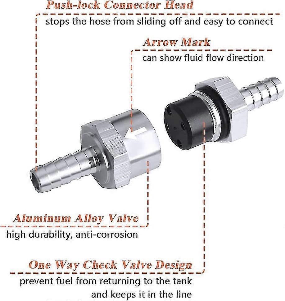 Fuel Non Return Check Valve, Aluminium Alloy Petrol Diesel Water Fuel ...