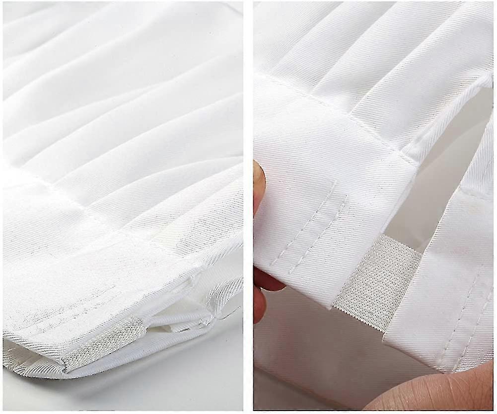 Chef Apron Set, Chef Hat And Kitchen Apron Adult Adjustable White Apron ...