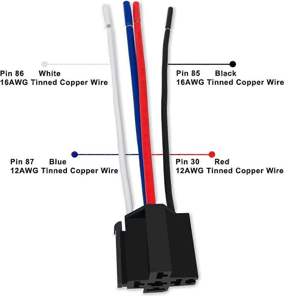 3 Pcs 12V Automotive Relay, 4 Pin SPST with 30A ATO/ATC Blade Fuses ...
