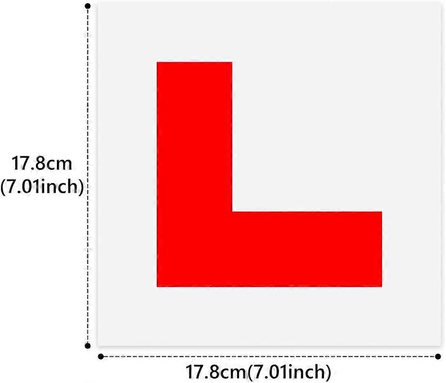Learner L Plates - 4 Pack Self-Adhesive and Electrostatic Learning ...