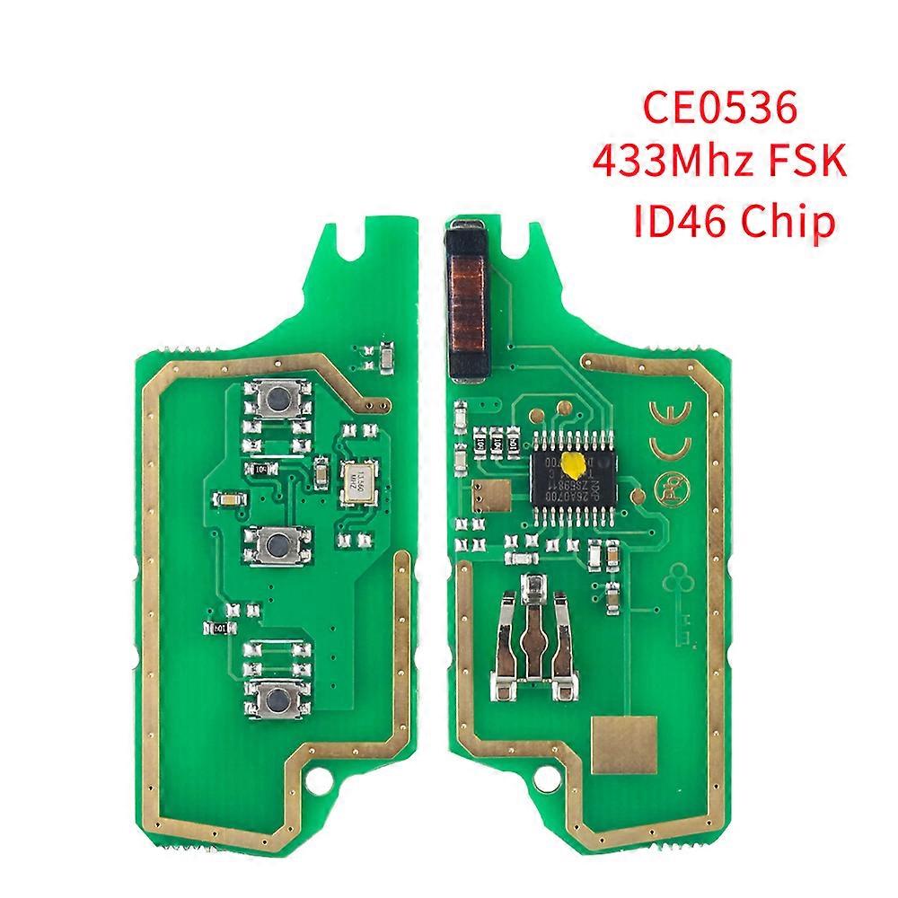 ASK/FSK Car Key Electronic Circuit Board CE0536 CE0523 For Peugeot 407 ...