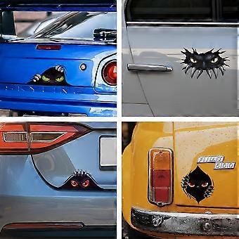 5Pcs Peeking Monster Funny Car Sticker Funny Peeking Monster Scary Eyes ...