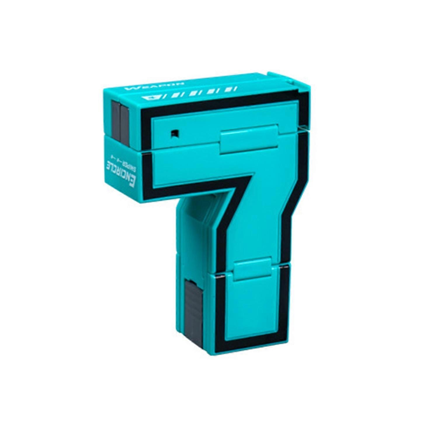 Robot Toy Compact Kids Digital Numbers Transforming Robot Action Figure ...