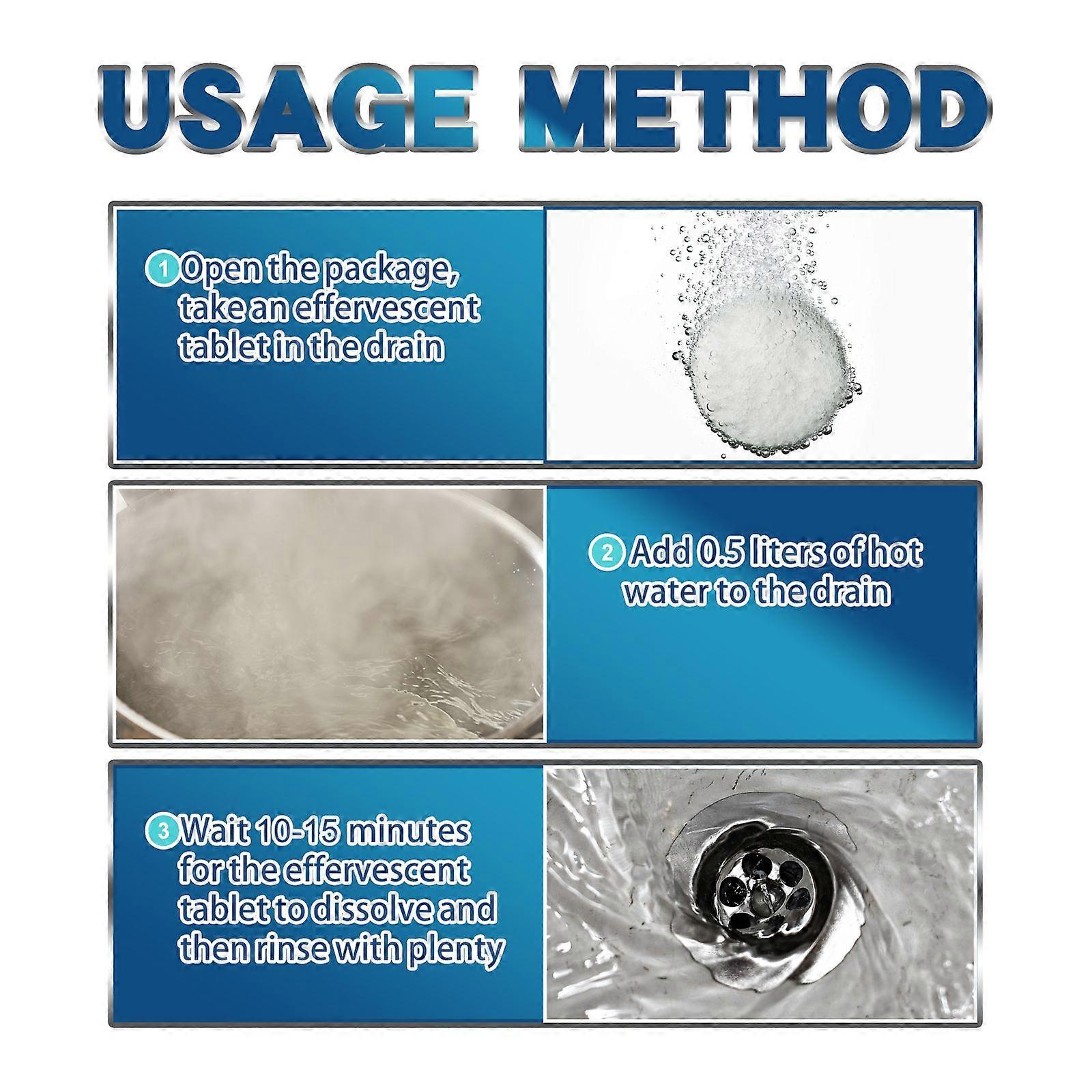 Drain Blockage Effervescent Tablet, Kitchen And Bathroom Drain Prevent ...