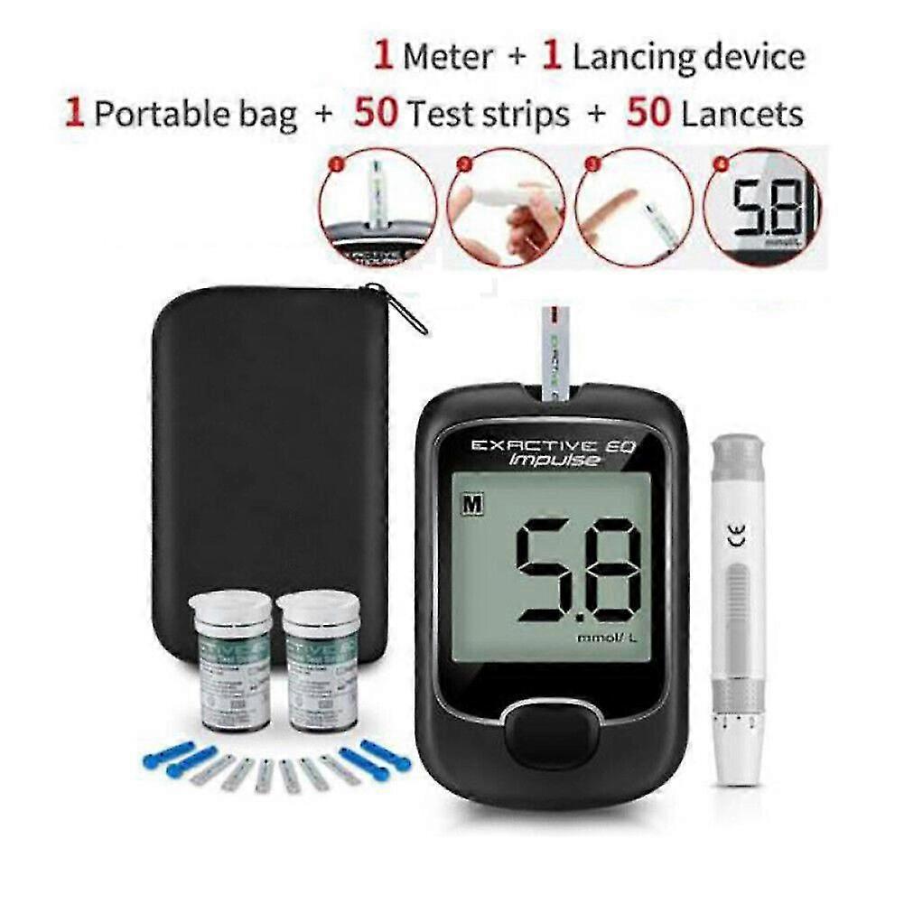 Smart Digital Display Glucometer Portable Blood Sugars Test Kit with ...