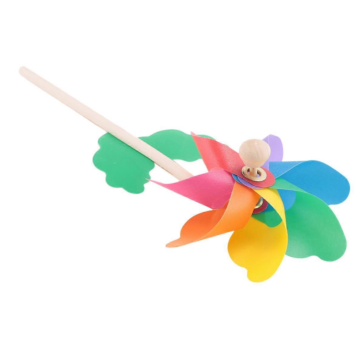 10Pcs Wooden Stick Pinwheels,Windmill Party Pinwheels DIY Pinwheels Set ...