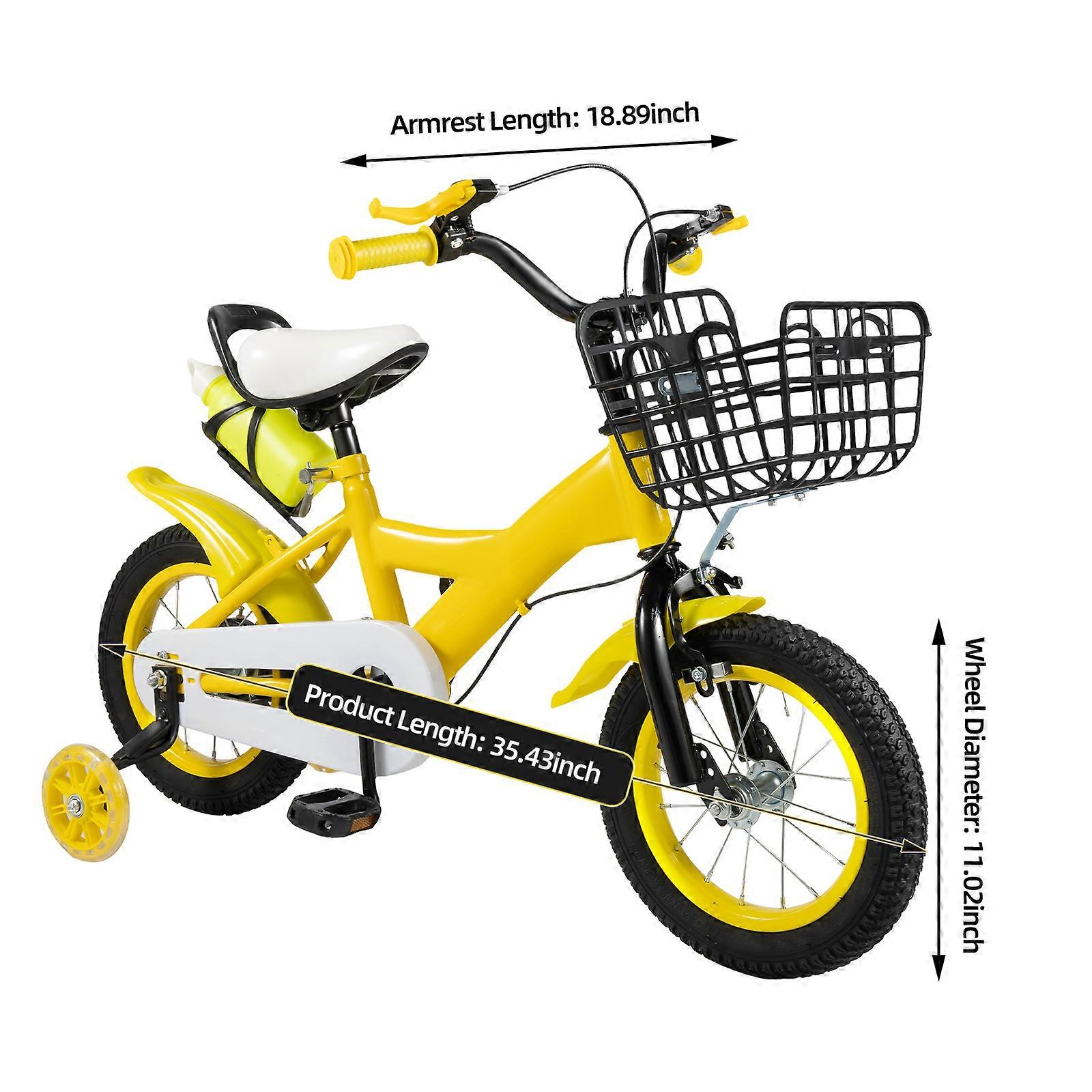 12 Inch Kids Bike For Girls And Boys, From 3 To 6, Adjustable Bicycles ...
