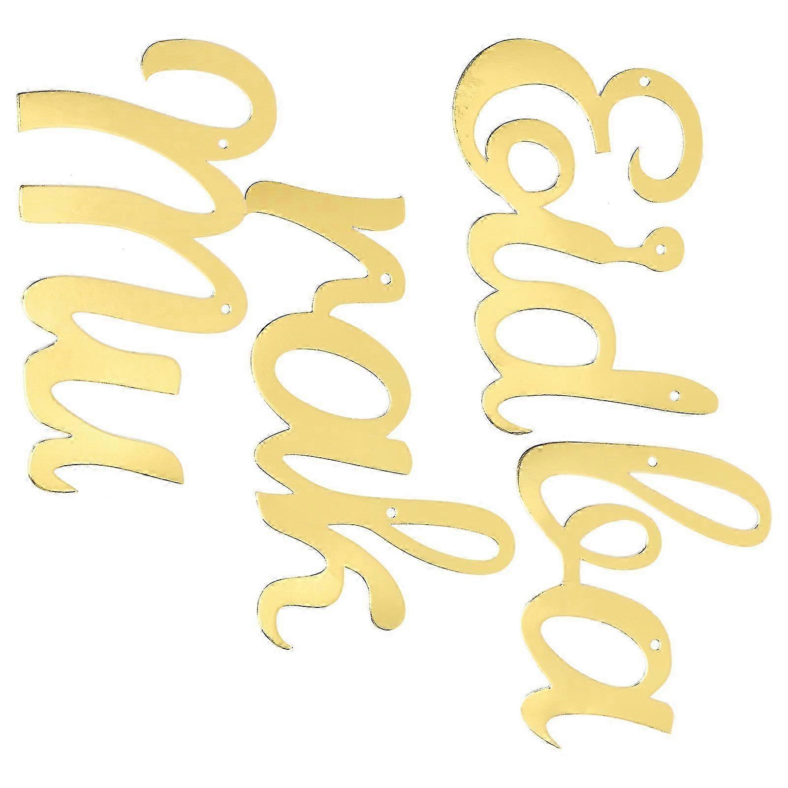 Golden Cardboard Letter Banner for Muslim Ramadan Party Celebration ...