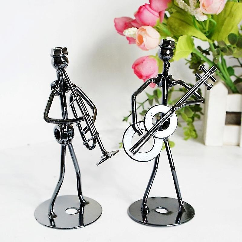 8 Styles 13cm Iron Music Band Figurine Metal Musician Model Creative ...