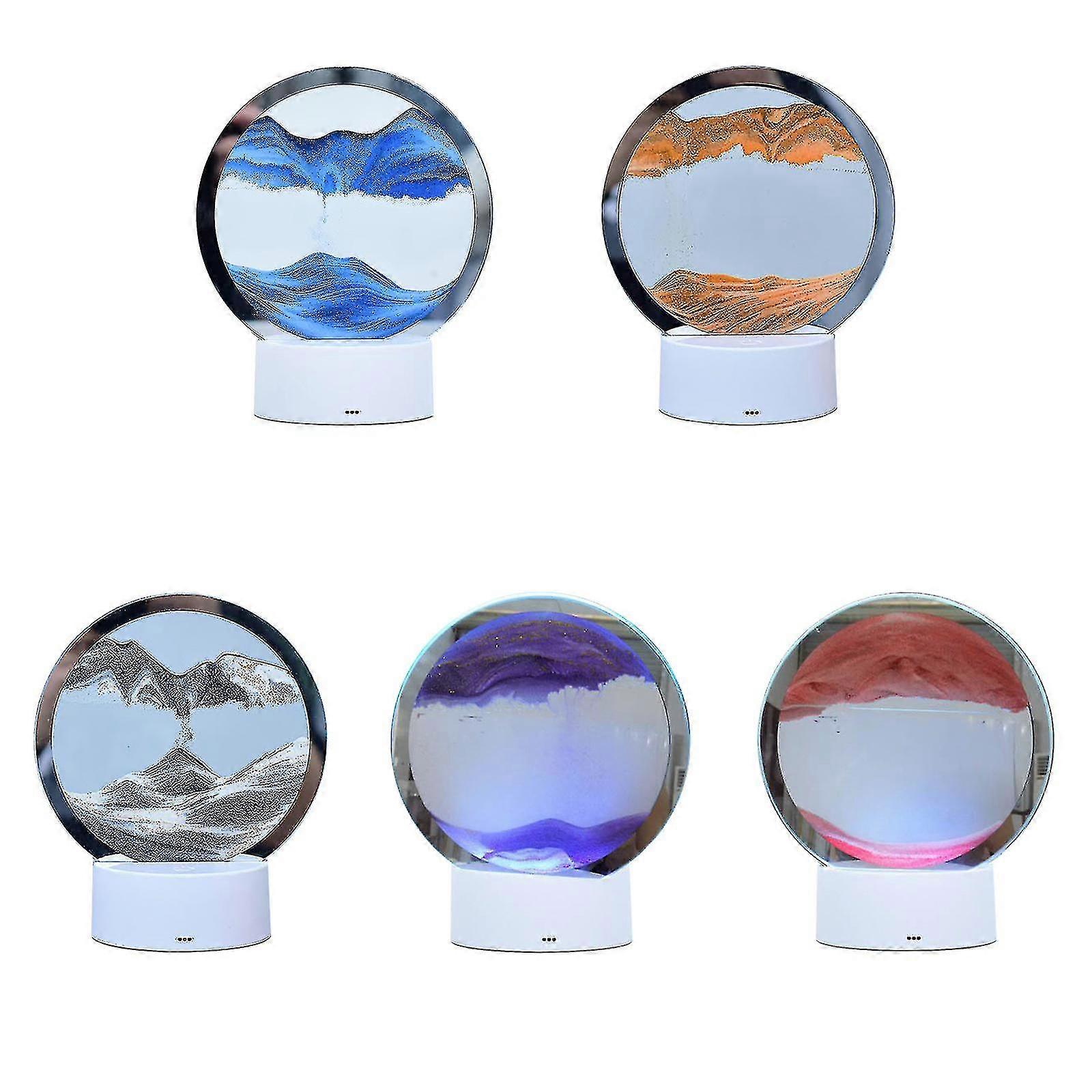 3d Moving Sand Art Desk Lamp Led Moving Sand Picture Quicksand ...