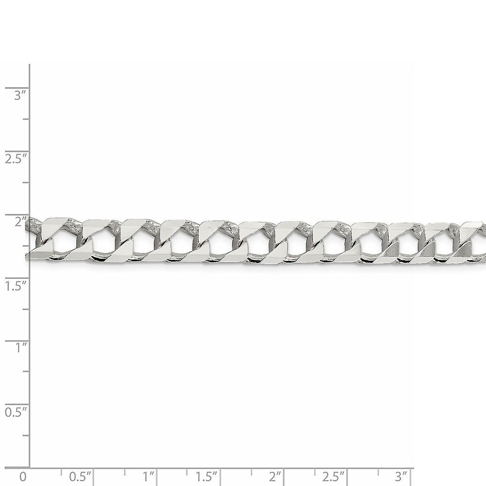 925 Sterling Silver 8.6mm Polished Open Curb Chain Bracelet Jewelry ...