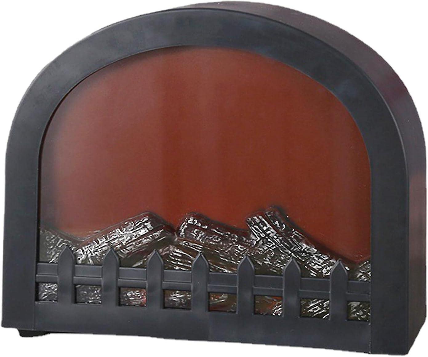LED Fireplace Lantern Night Lamp - Portable Decorative Log Flame Effect ...